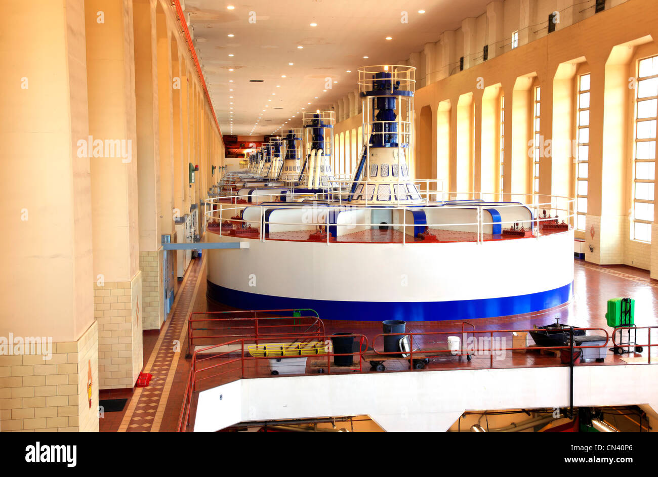 Generators generating electricity in Bonneville Oregon Stock Photo - Alamy