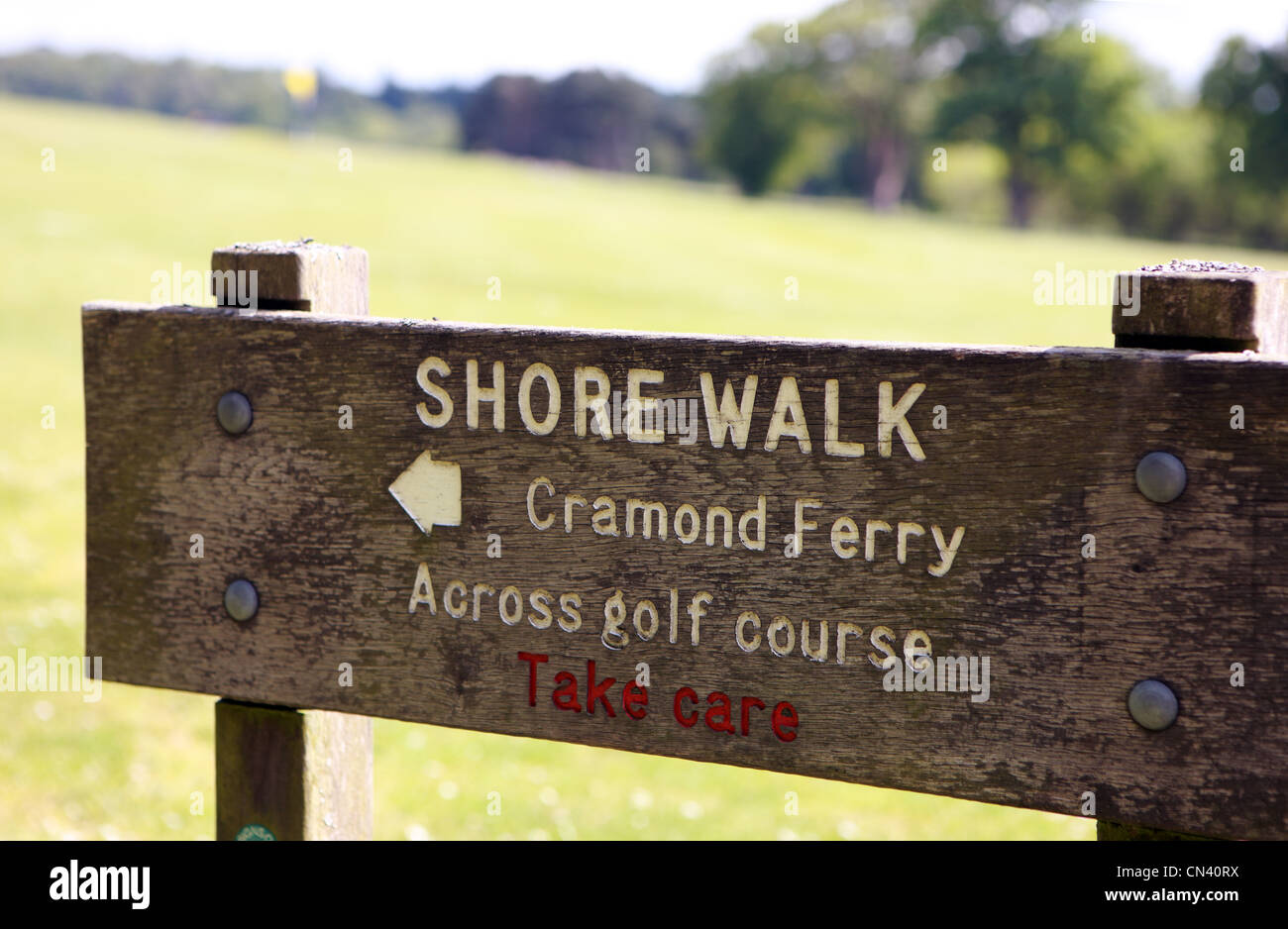 Golf course warning sign hi-res stock photography and images - Alamy