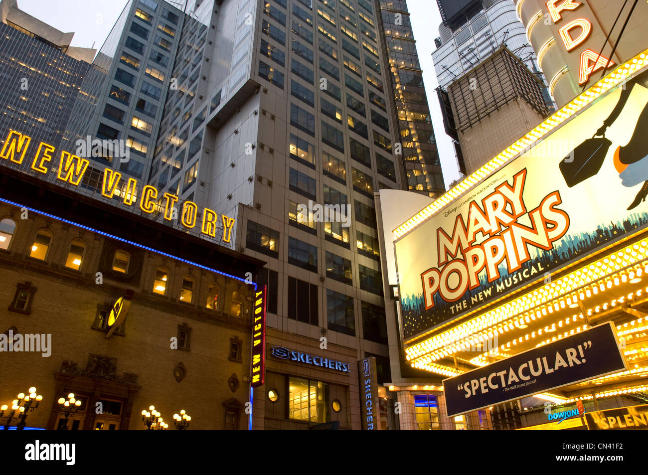Broadway and Theater district, Manhattan Stock Photo - Alamy