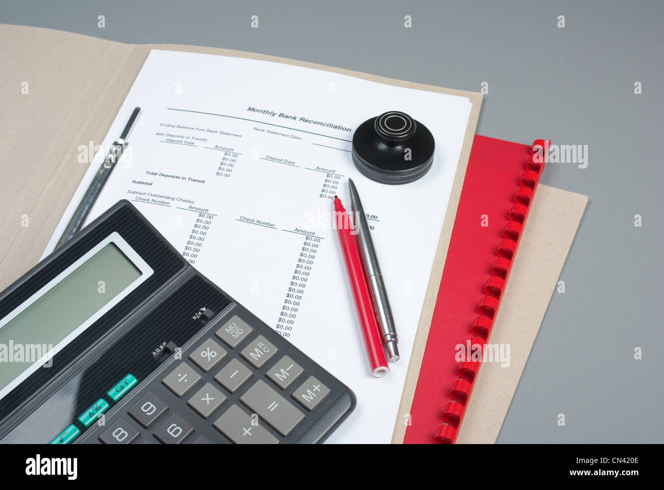 folder with bank documents Stock Photo - Alamy