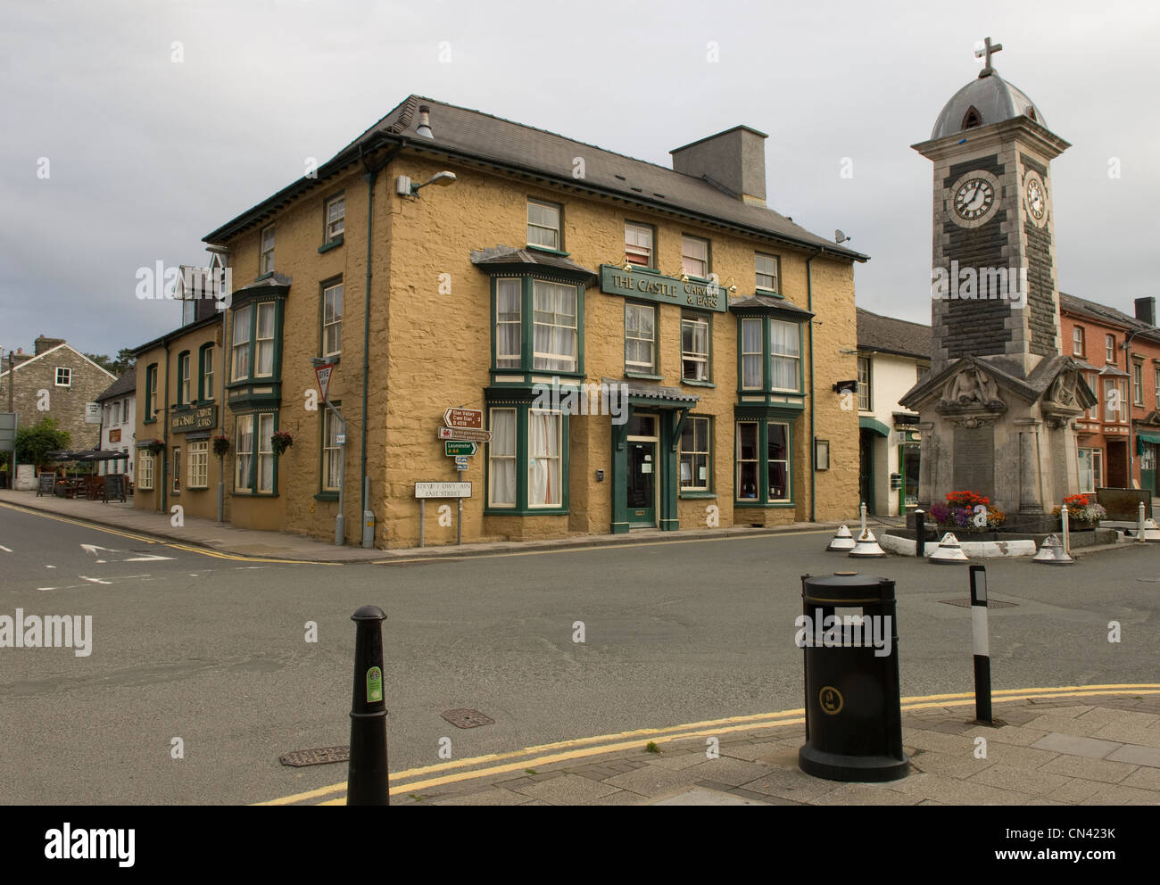 Town centre of Rhayader in Powys, Wales Stock Photo - Alamy