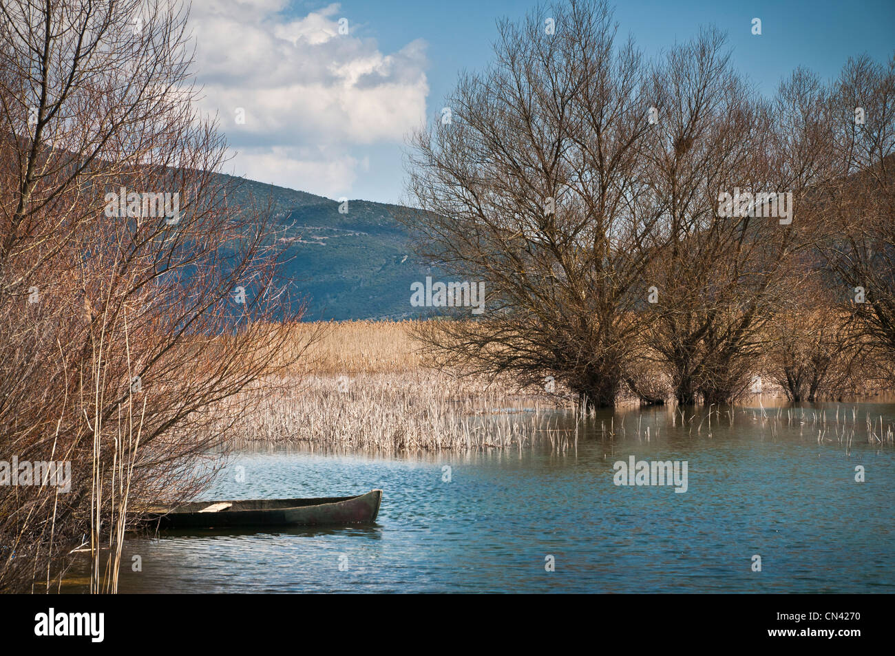 The Stymphalian Lake in Spring flood, in southern Korinthia ...