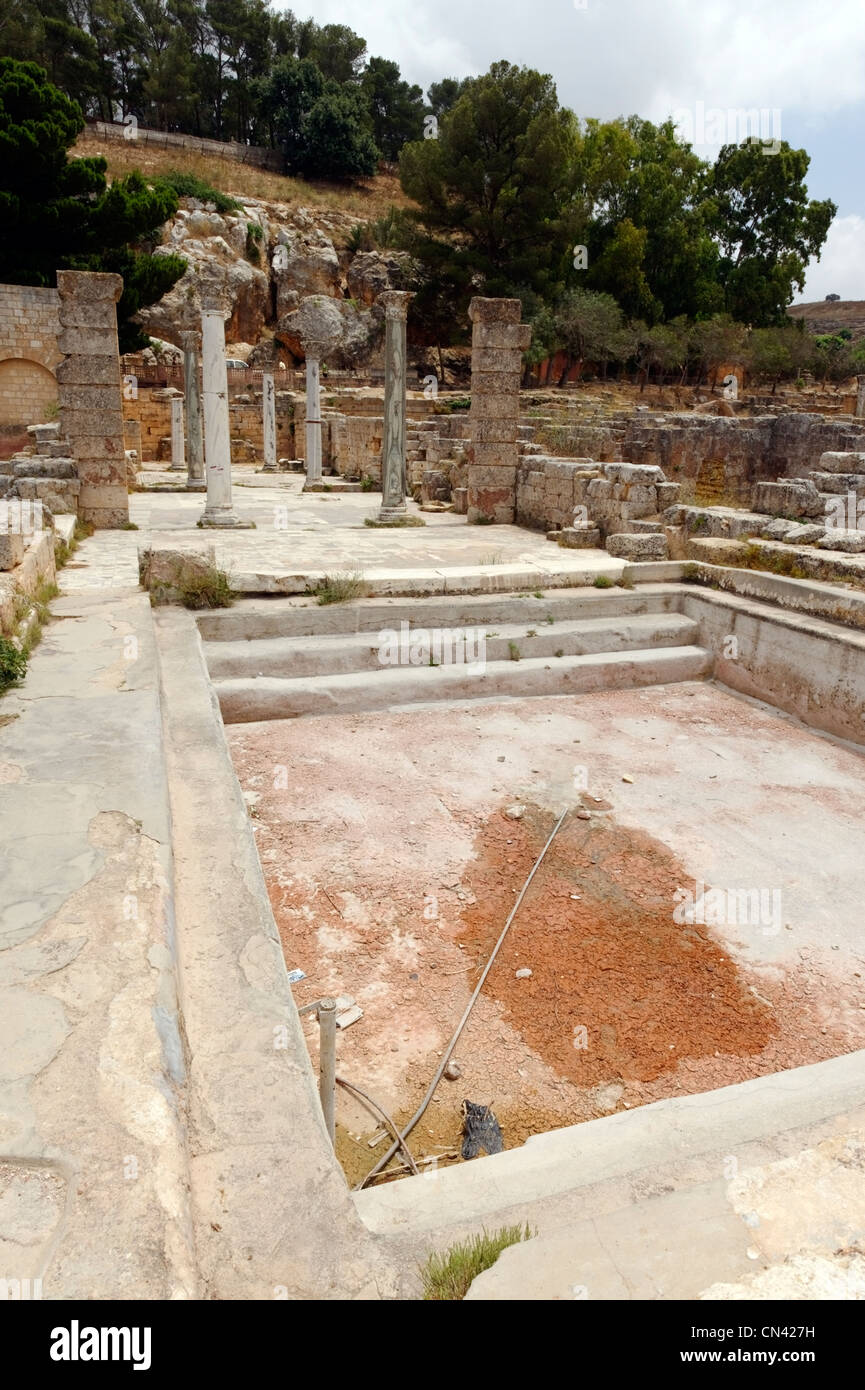 Cyrene. Libya. View of the Frigidarium or cold room with its cold ...