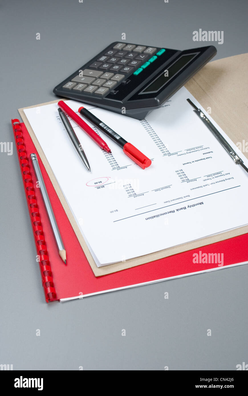 folder with bank documents Stock Photo - Alamy