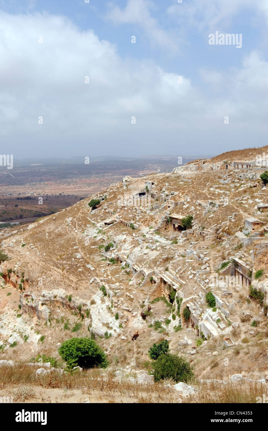 Cyrene. Libya. Cut into cliff faces overlooking the Green Mountain ...