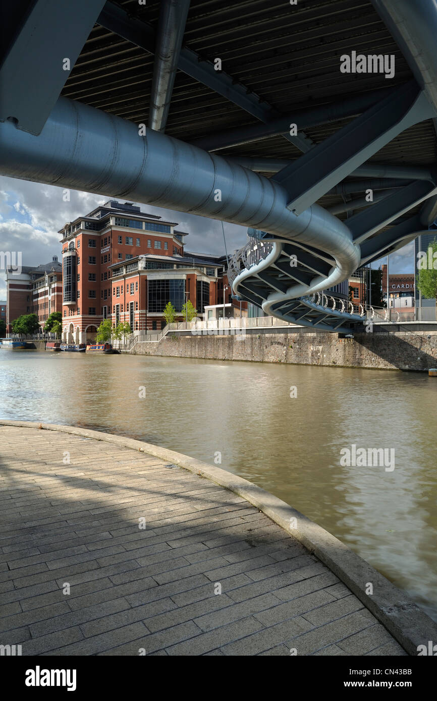 A view underneath the Valentine Bridge in Bristol, UK Stock Photo - Alamy