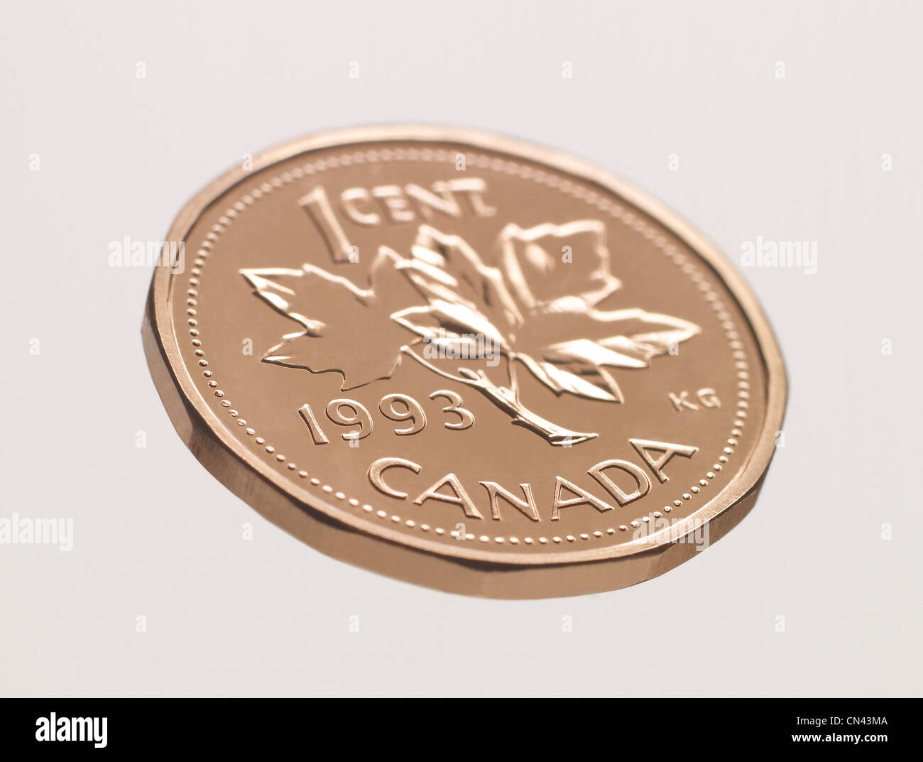 Close up of a Canadian Penny Stock Photo - Alamy