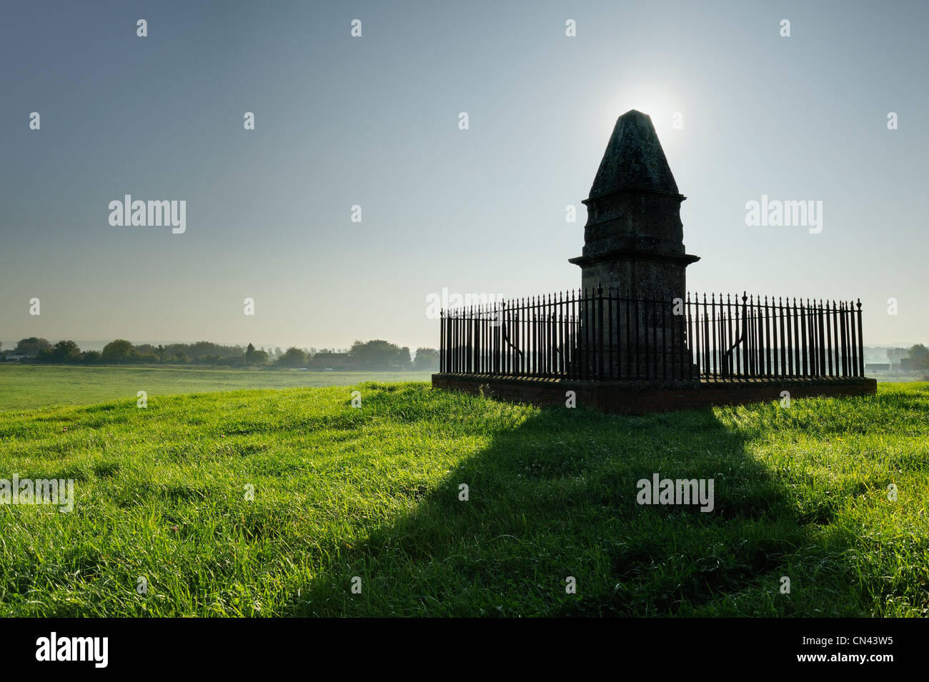 King Alfred's Monument at Athelney, near Burrowbridge, Somerset, UK ...