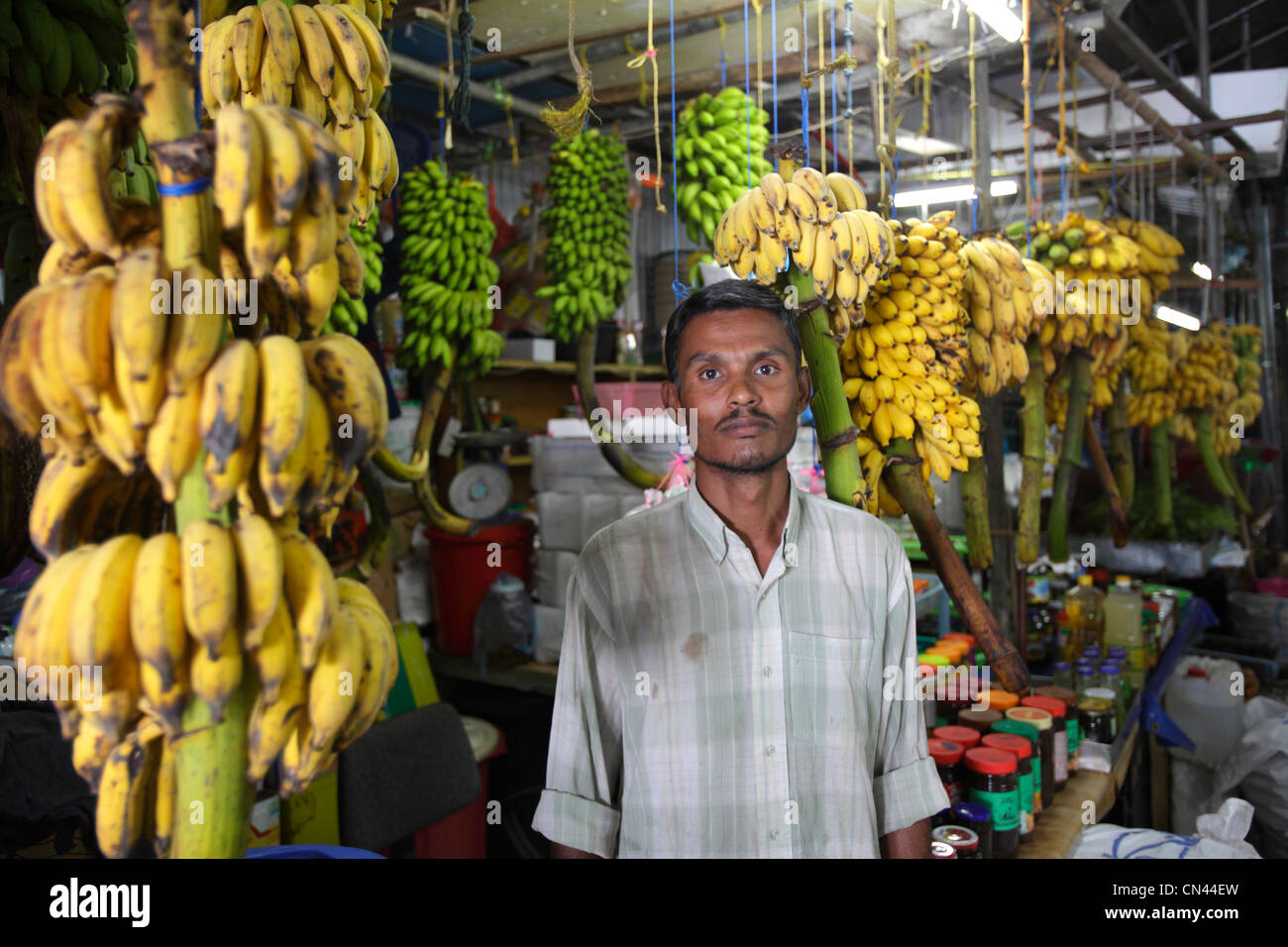 Man at the fruit market, Male, Maldives Stock Photo - Alamy