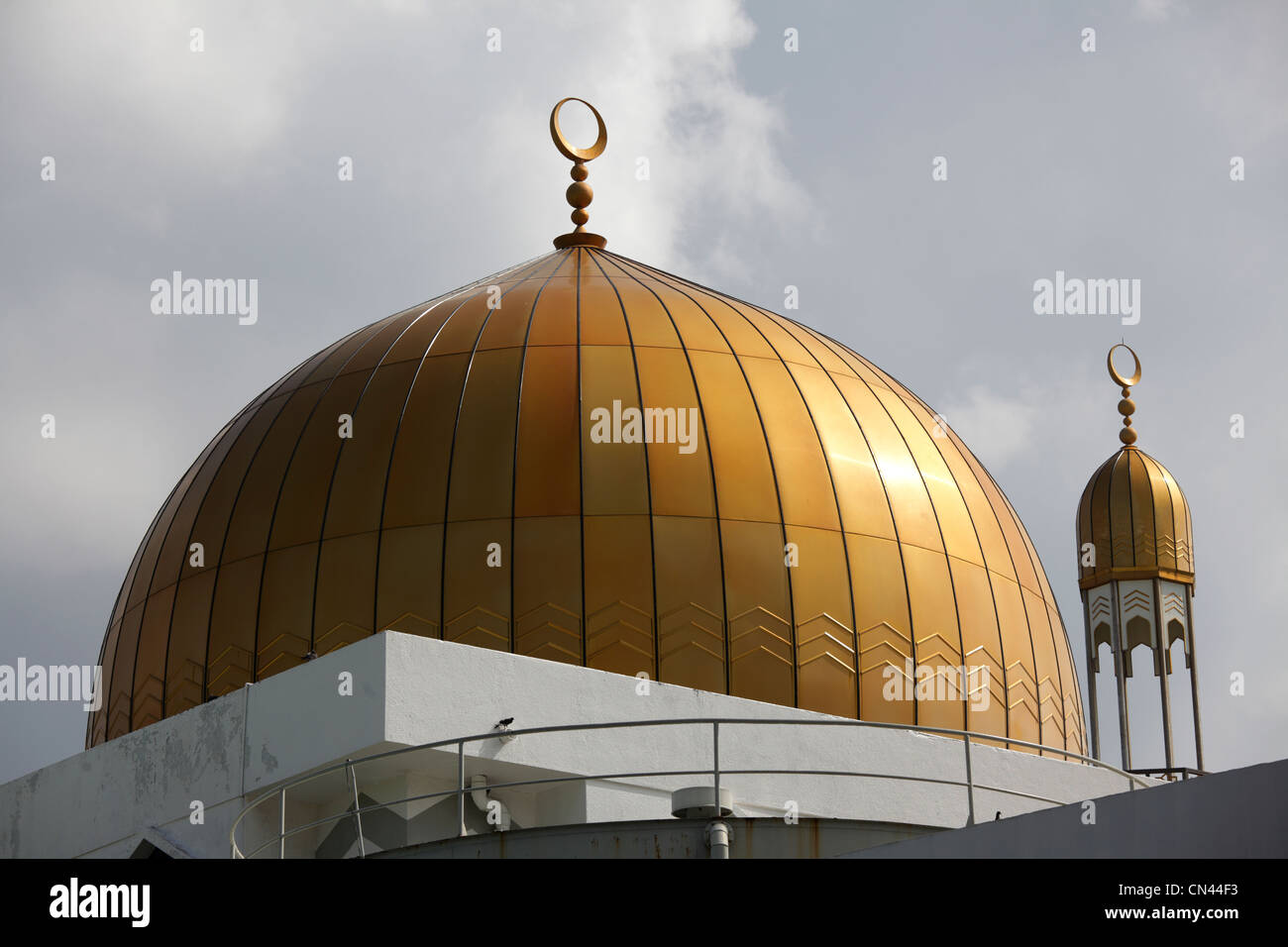 Golden cupola of the Islamic Center, officially named Masjid-al-Sultan ...
