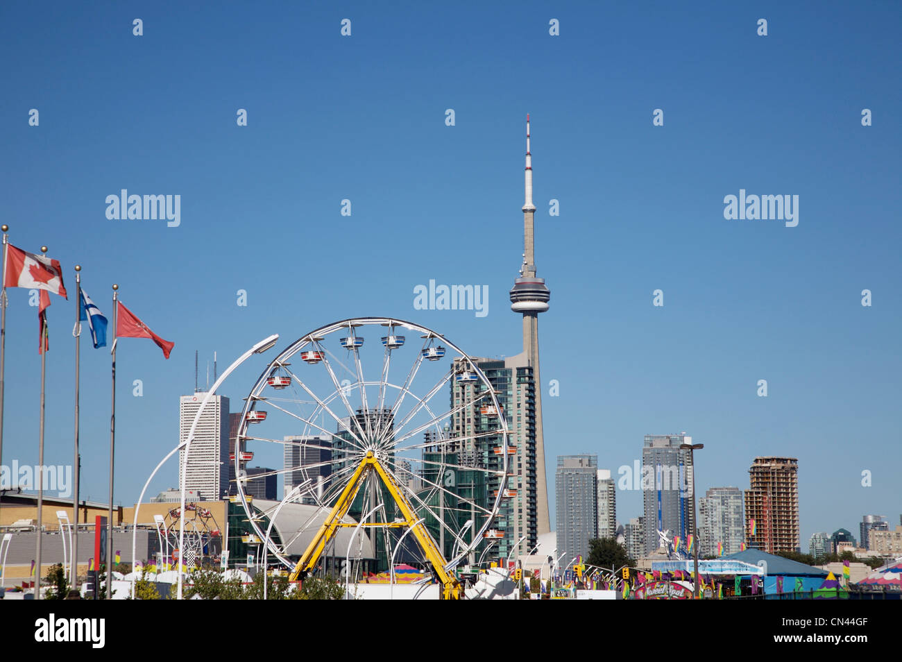 Canadian National Exhibition (CNE) and CN Tower, Toronto, Ontario Stock ...