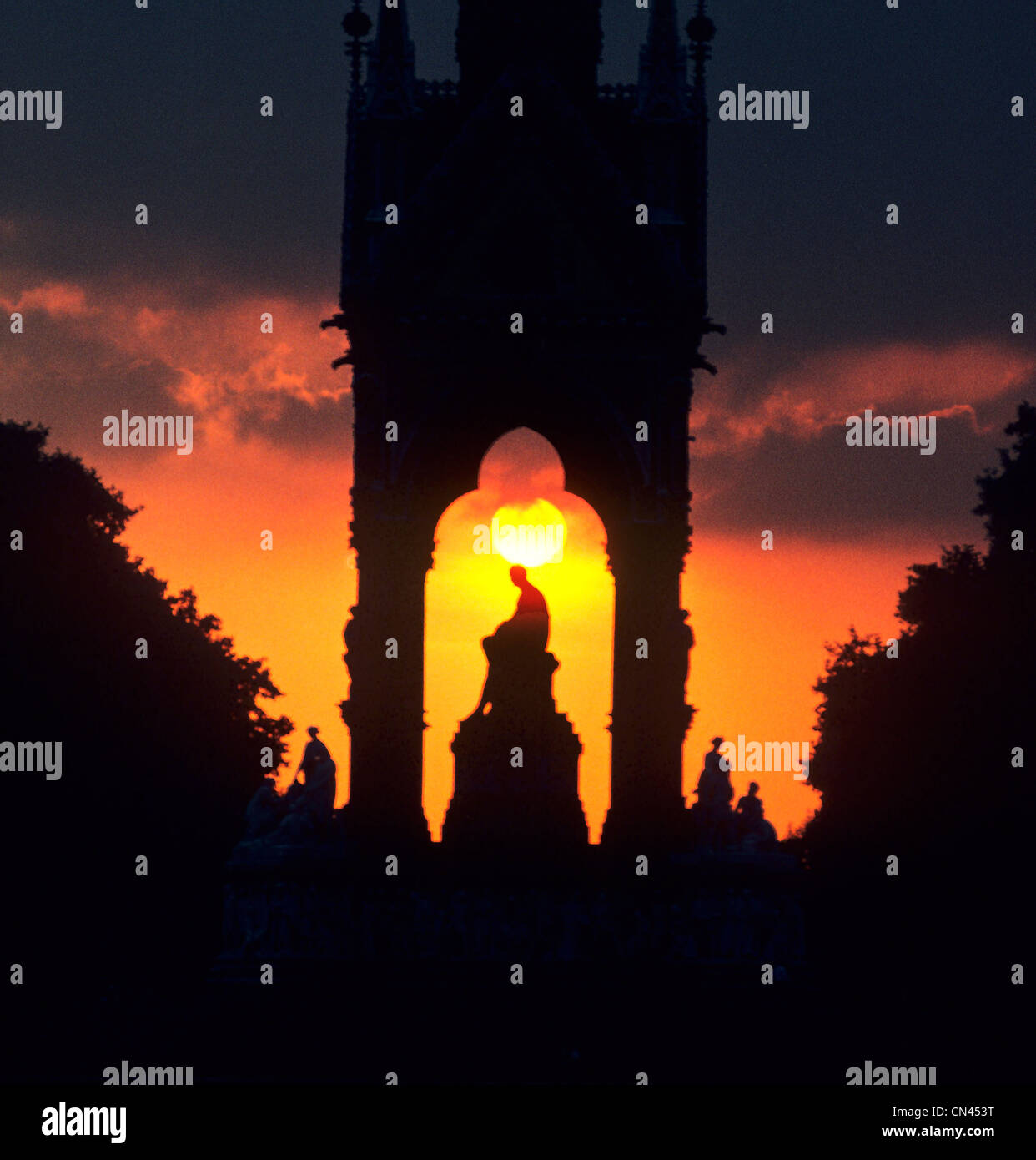 London uk kensington gardens silhouette silhouettes prince albert ...