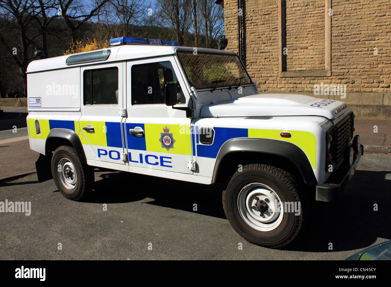 Police Off Road Land Rover used for rescue and other operations Stock ...