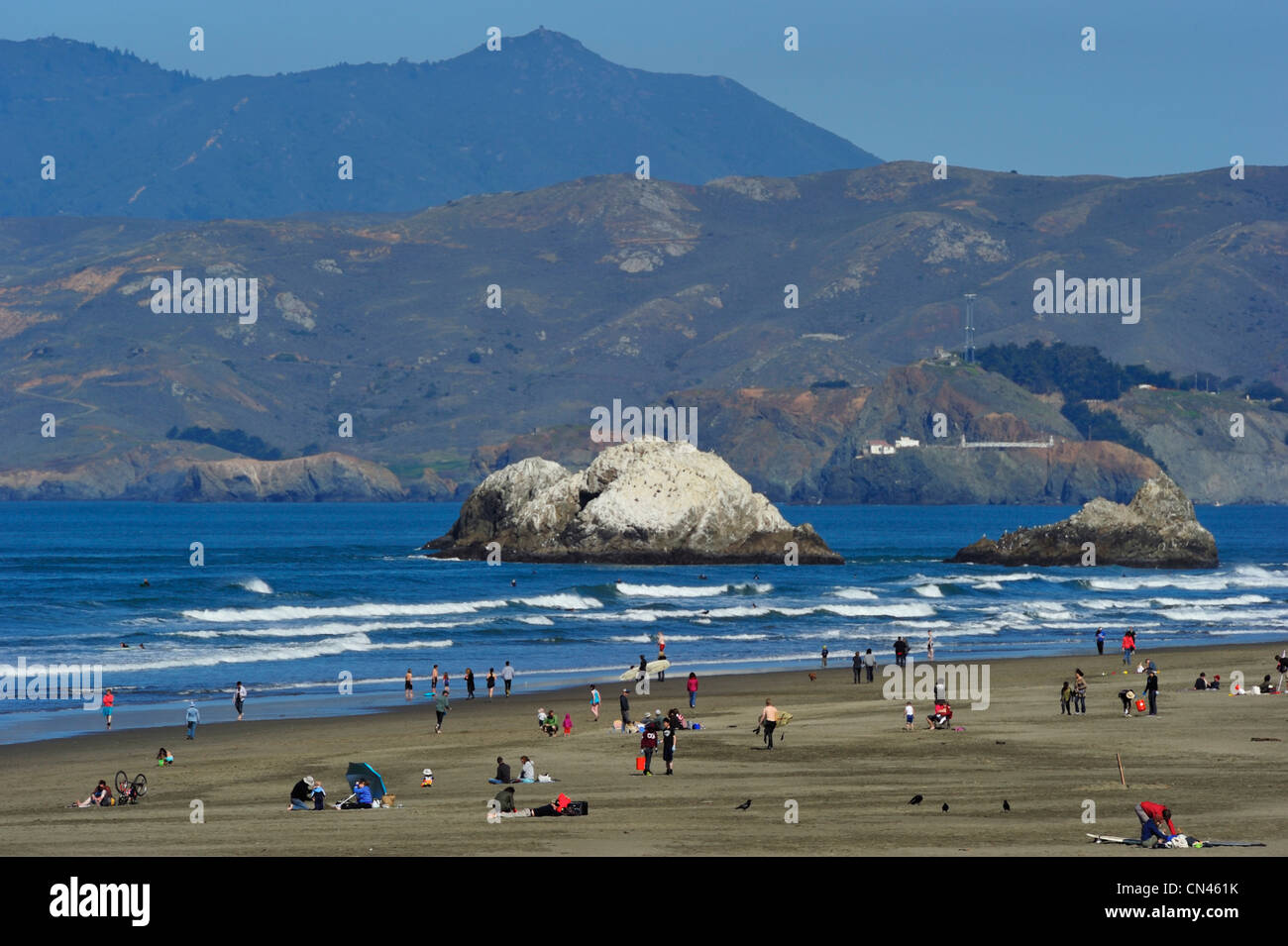 Ocean Beach and Seal Rocks, San Francisco CA Stock Photo - Alamy
