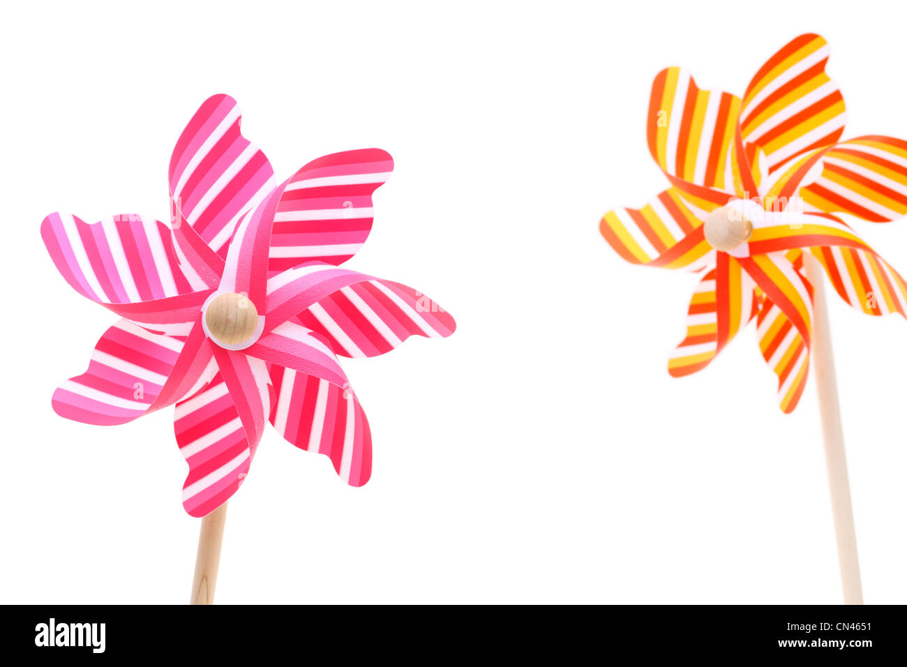 Colorful toy pinwheel on white background Stock Photo - Alamy