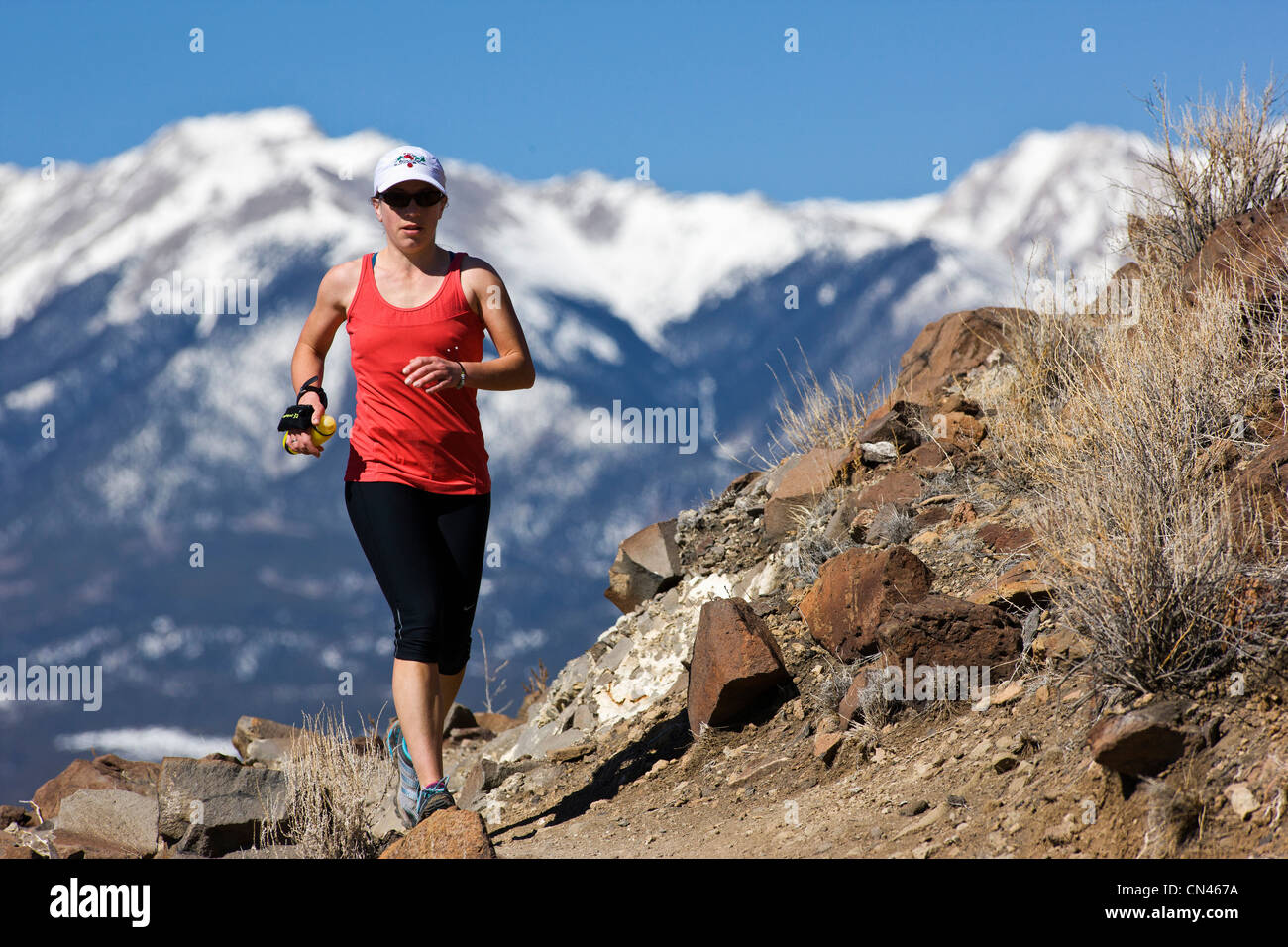 Runners compete in the Run Through Time Half Marathon, Salida, Colorado ...