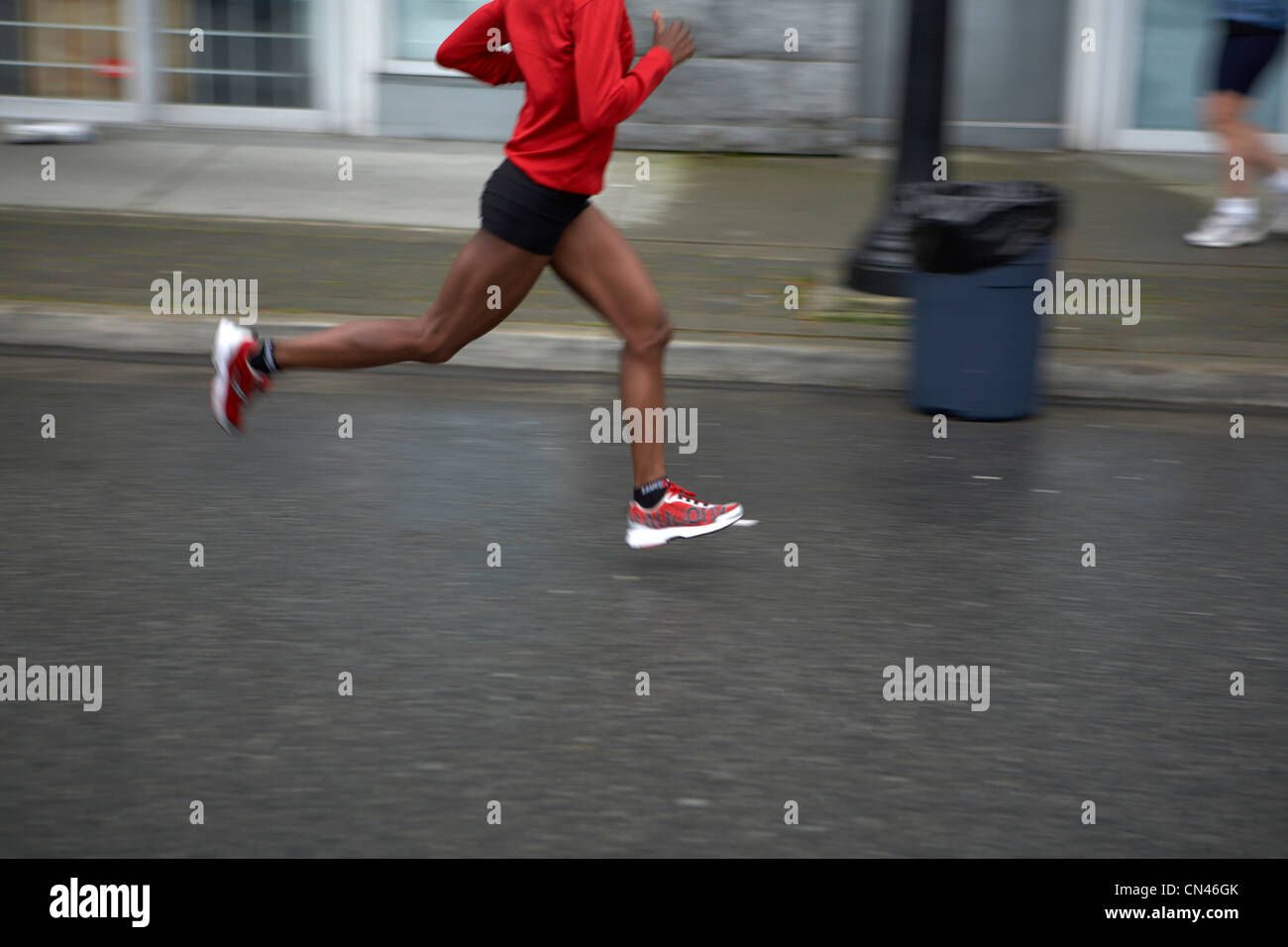 Blurred view of Female Runners Legs, 2007 BMO Marathon, Vancouver ...