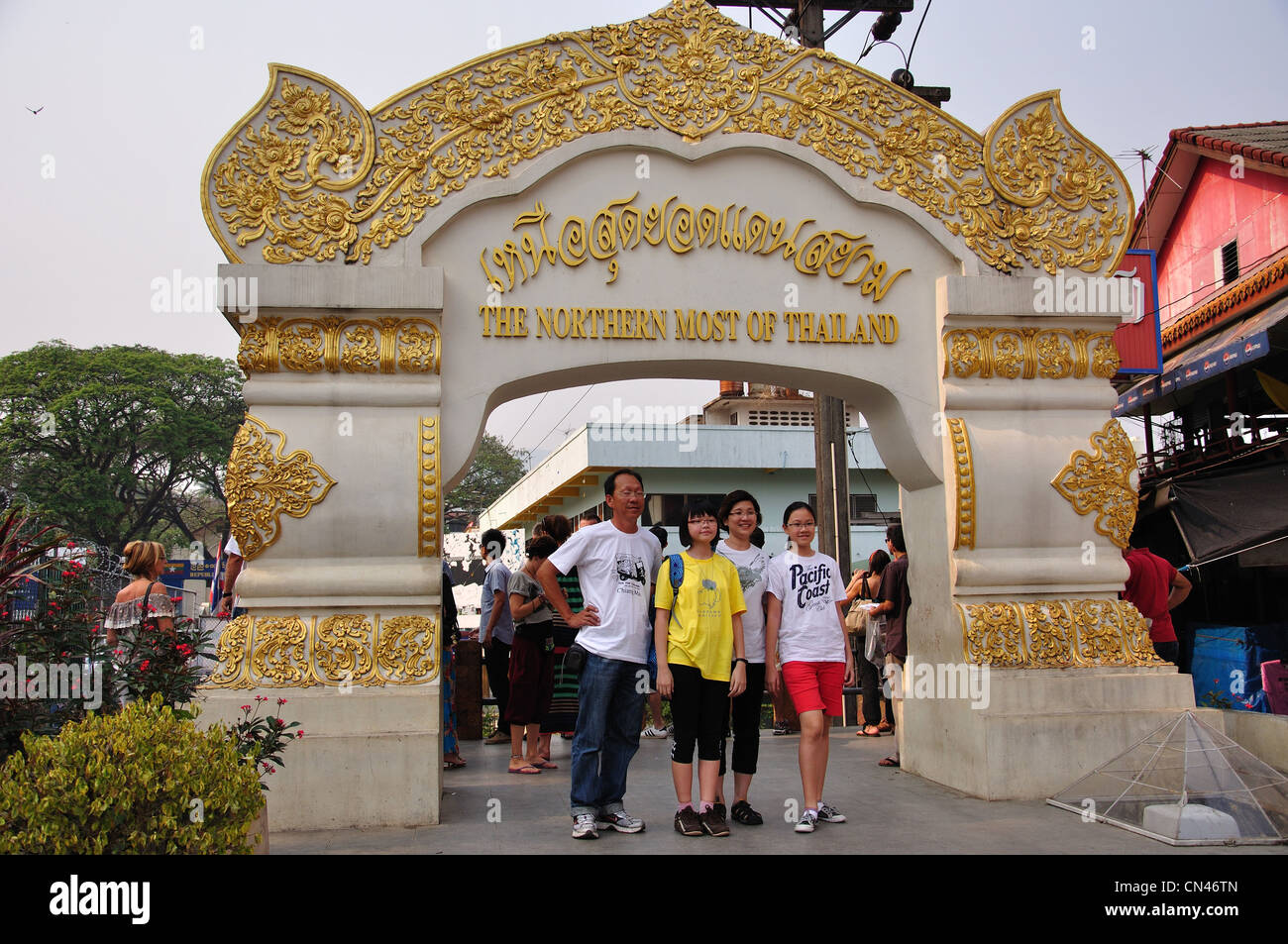 Thai-Myanmar border at Maesai, Maesai District, Chiang Rai Province ...
