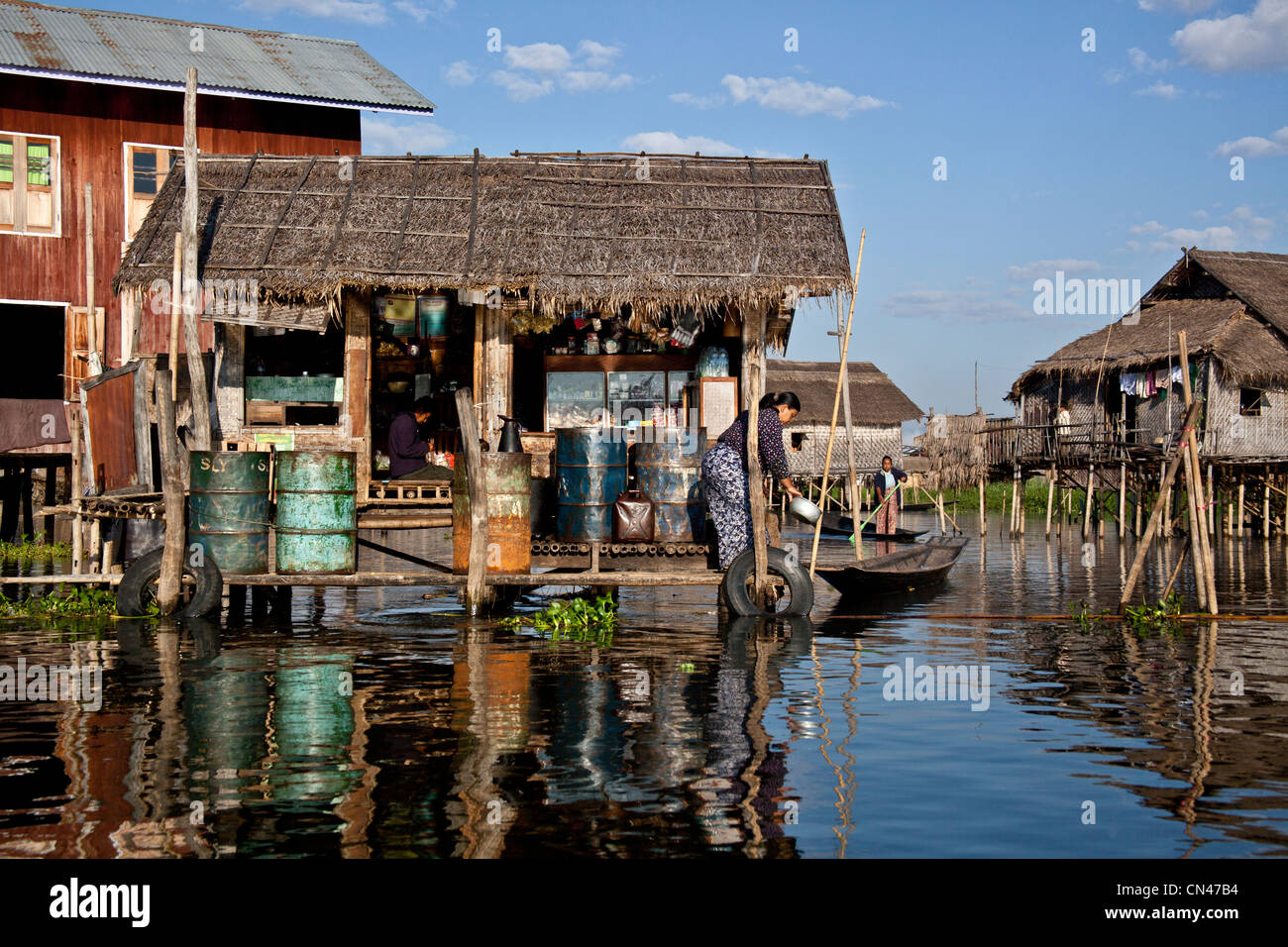 A Village, Inle Lake, Burma (Myanmar Stock Photo - Alamy