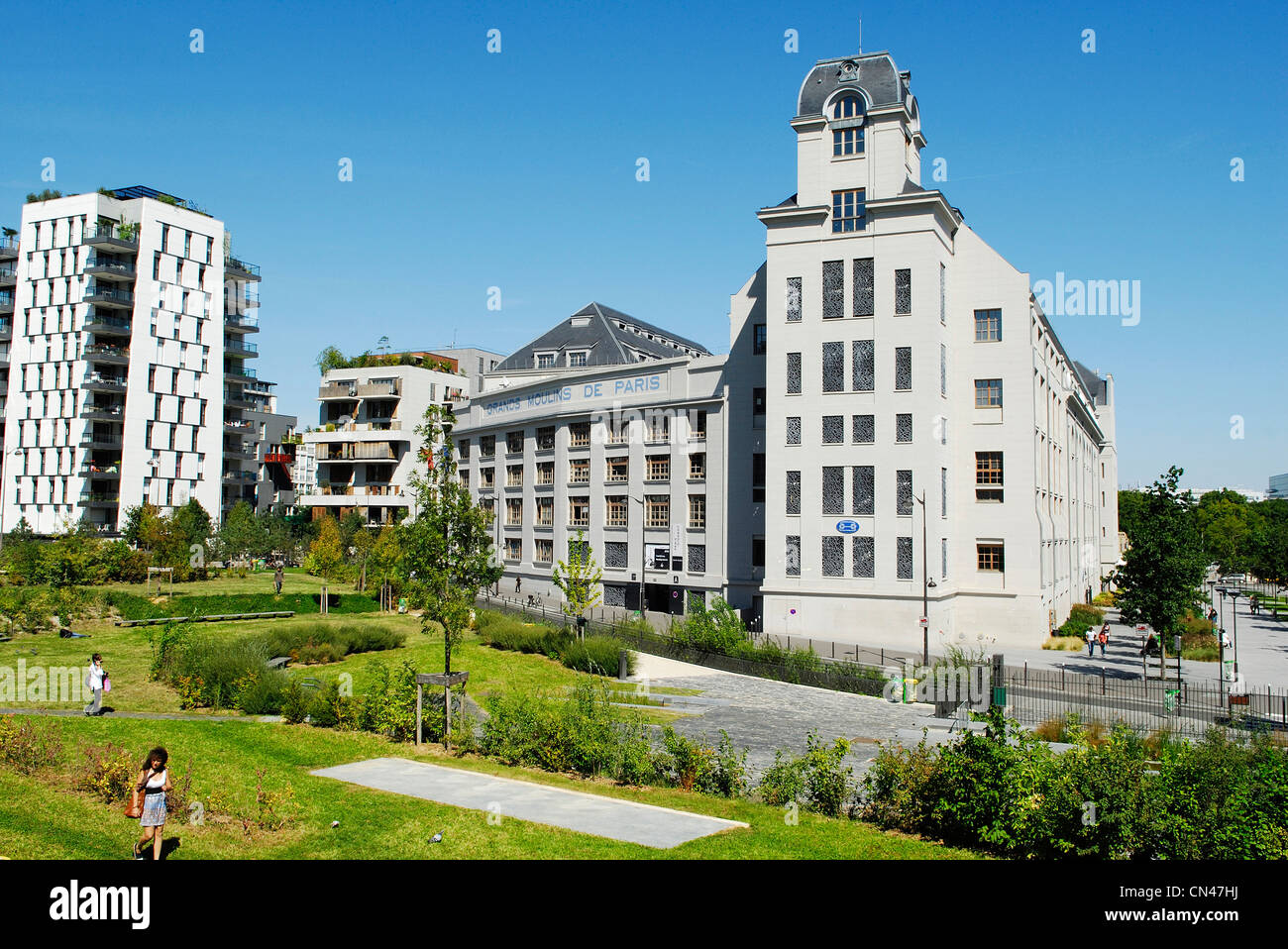 France, Paris, the former industrial mills in the 13th district built ...