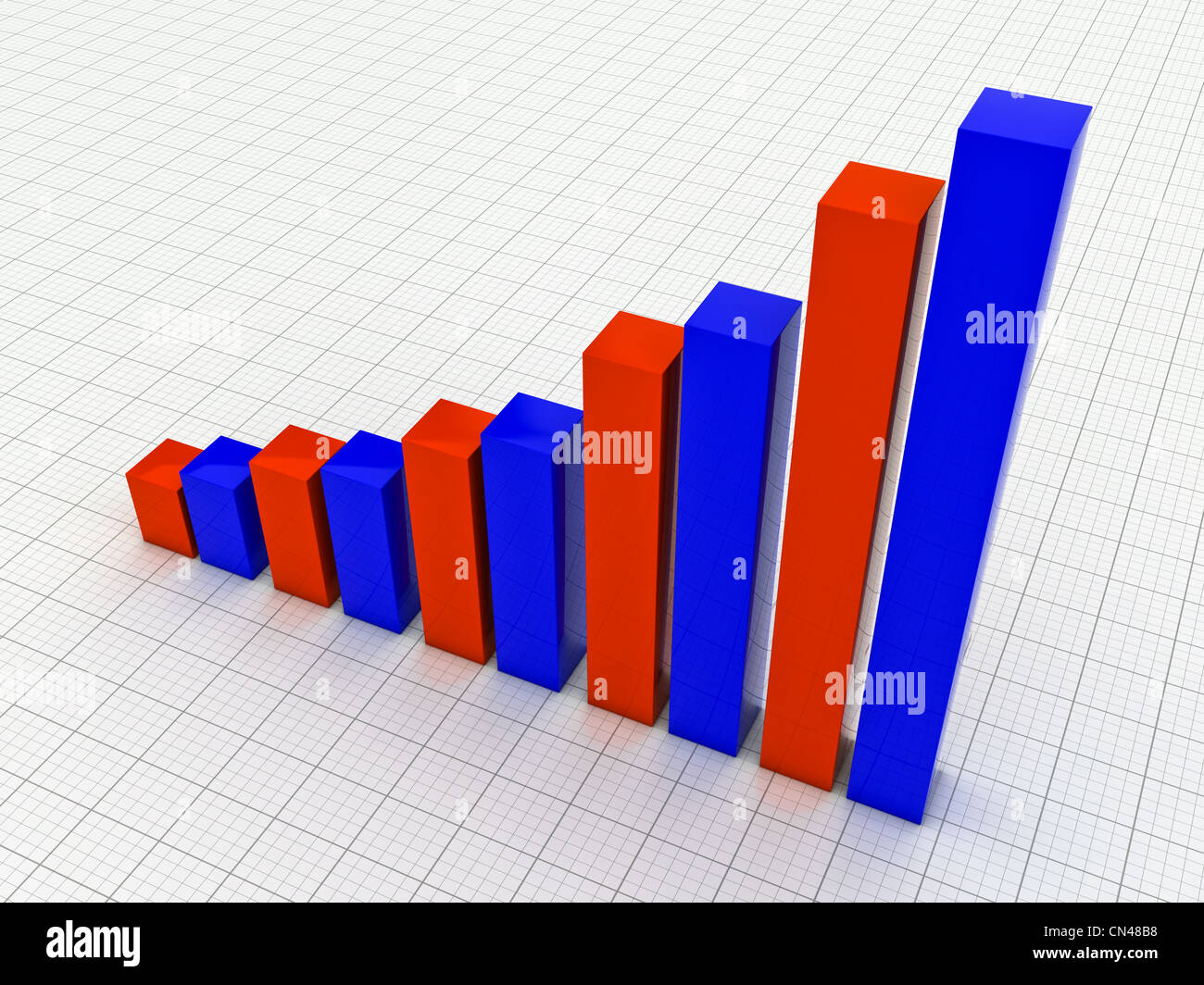 Commercial growth concept graph Stock Photo - Alamy