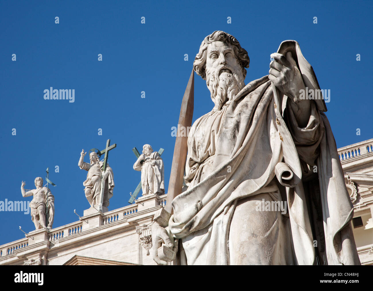 Rome - st. Paul s statue for st. Peter s basilica by Adamo Tadolini ...