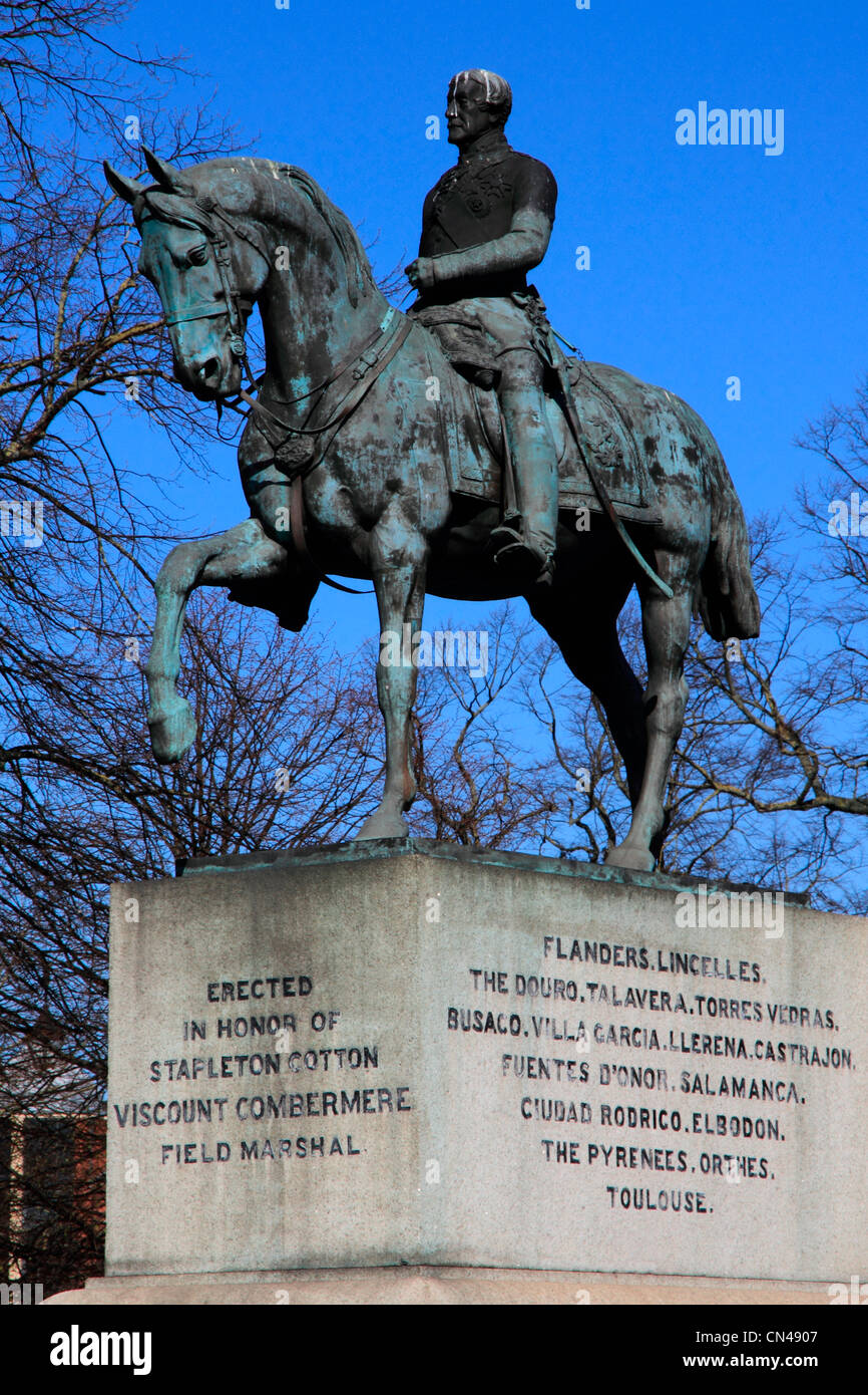 England Cheshire Chester Combermere statue Stock Photo - Alamy