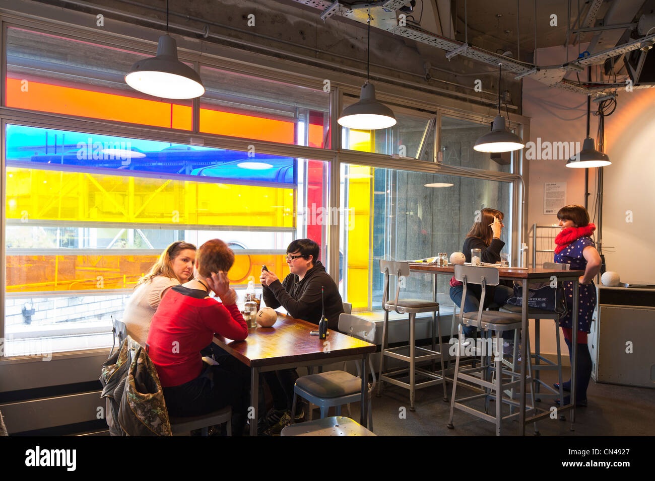 United Kingdom, London, The South Bank Centre, Hayward Gallery, cafe ...