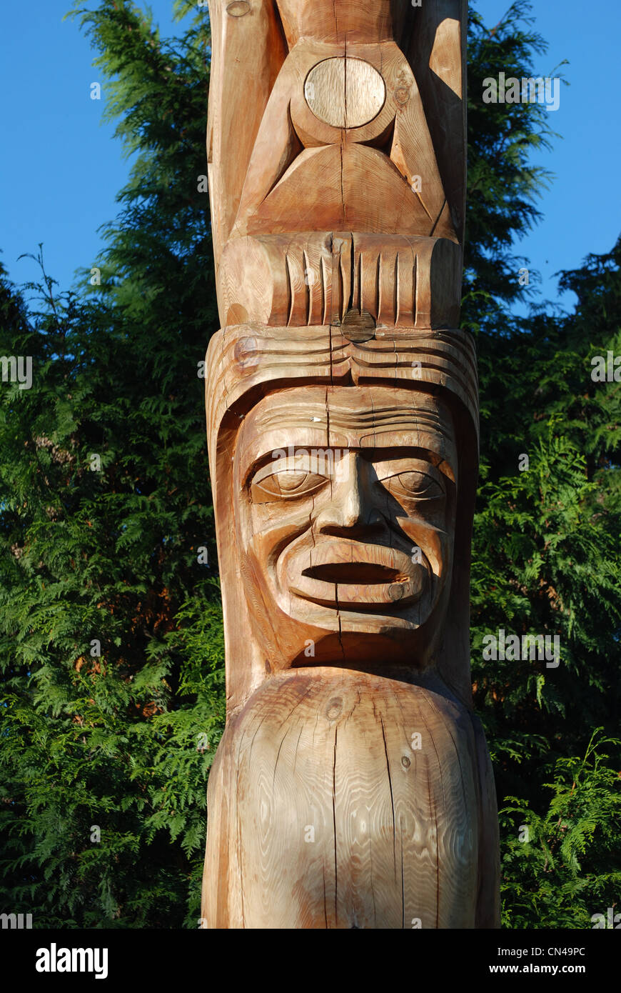 Totem shaped in Stanley park, BC Canada Stock Photo - Alamy