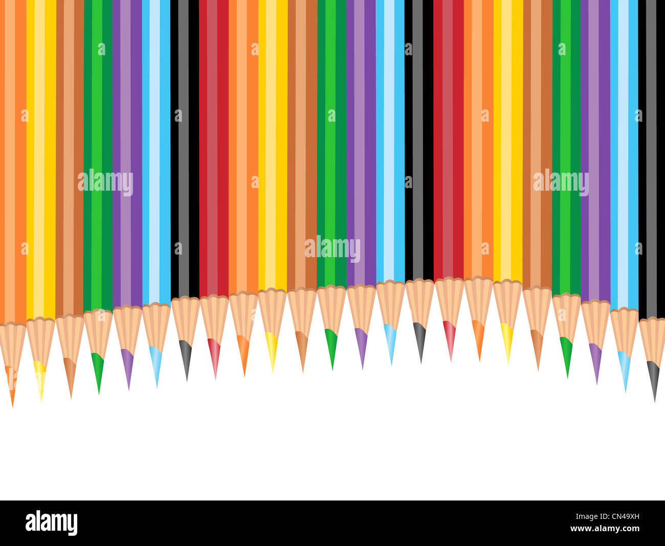 Abstract colorful pencils pattern Stock Photo - Alamy