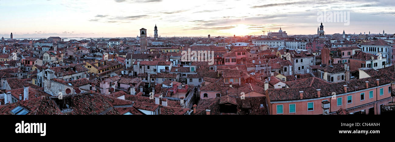 Italy, Veneto, Venice, listed as World Heritage by UNESCO, panoramic ...
