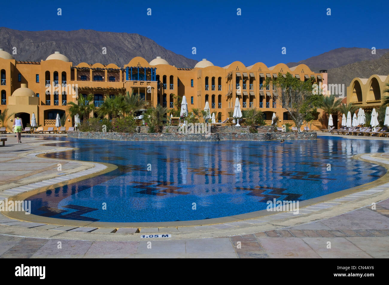 Egypt, Sinai Desert on the Red Sea, Taba, Hyatt Resort Hotel Stock ...