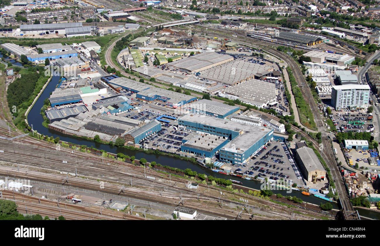 Aerial view of Enterprise Way & Hythe Road, London W10 Stock Photo - Alamy