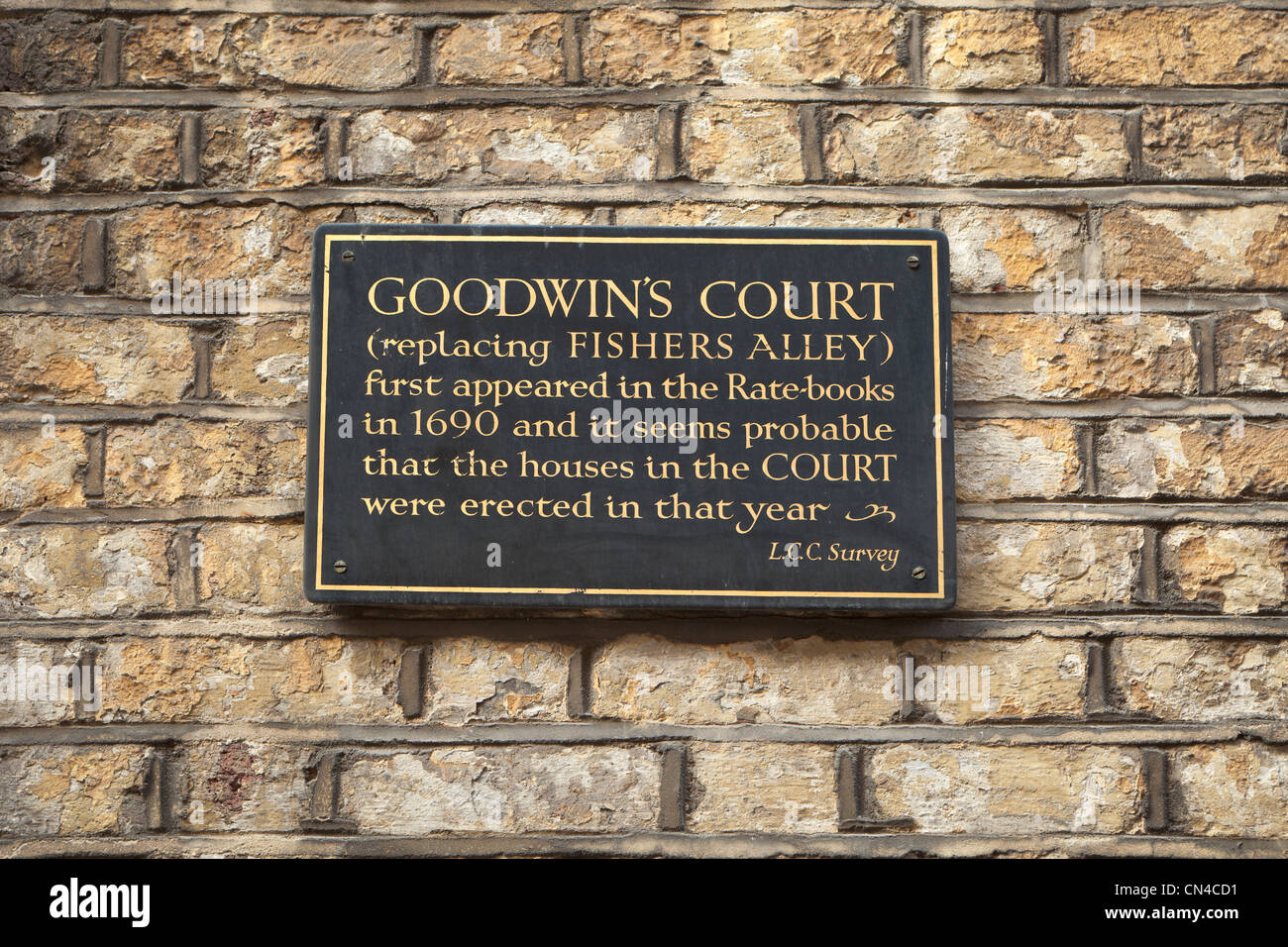Goodwin's Court sign, London, England Stock Photo - Alamy
