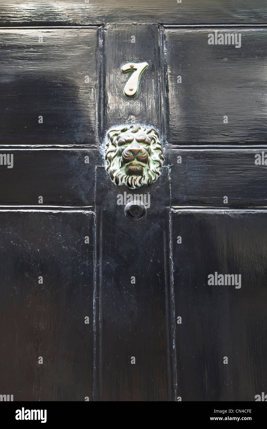 Traditional door knocker at Goodwin's Court, London, England Stock ...