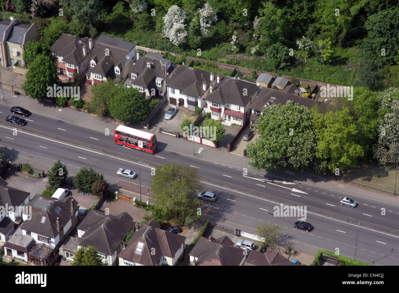Aerial view of a bus hi-res stock photography and images - Alamy