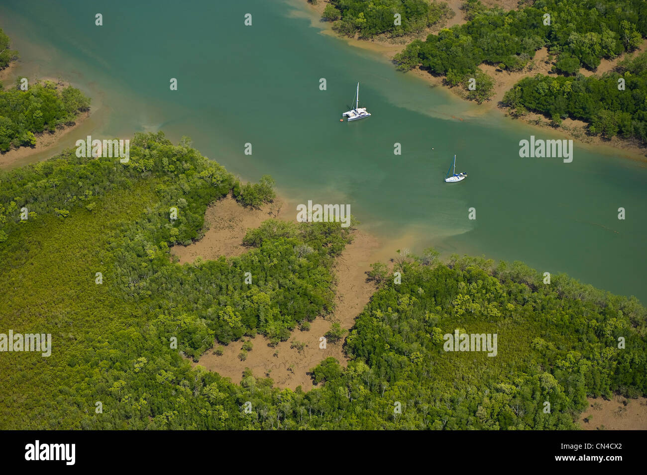 Australia, Northern Territory, Darwin, Sadgroves Creek, sailing boats ...