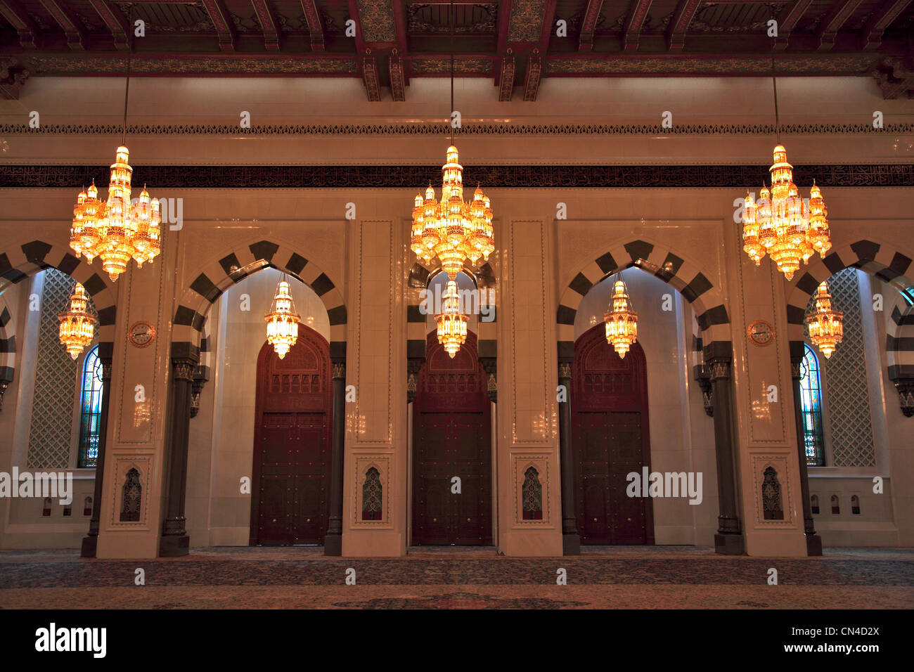 Die Große Sultan-Qabus-Moschee in Muscat ist die Hauptmoschee in Oman ...