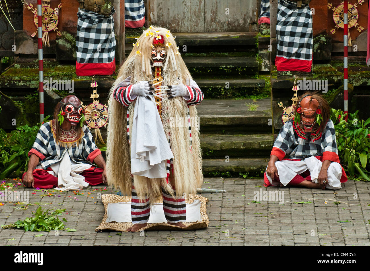 Indonesia, Bali Island, Batubulan village, Barong and Kriss dance with ...
