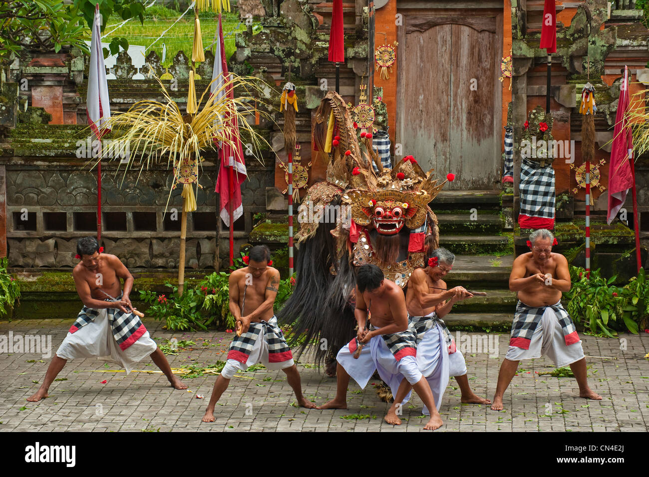 Indonesia, Bali Island, Batubulan village, Kriss dance with Sahadewa ...