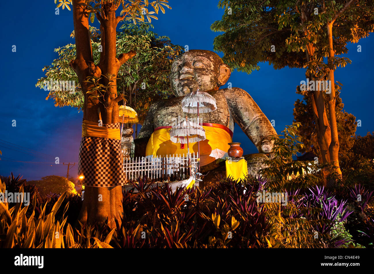 Indonesia, Bali Island, South Ubud, Kumara statue, Shiva's child Stock ...