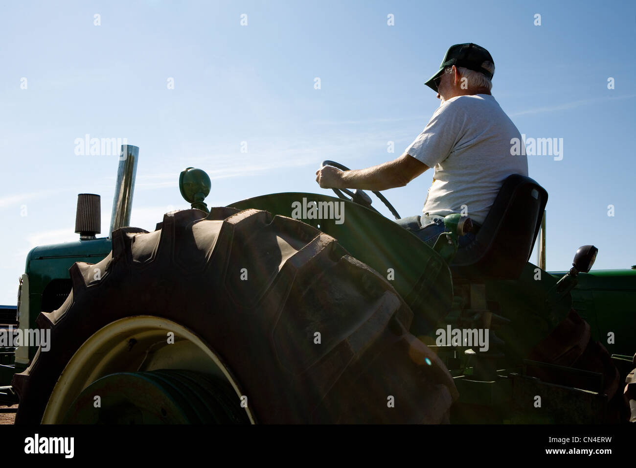 Man Driving An Old Tractor High Resolution Stock Photography and Images ...