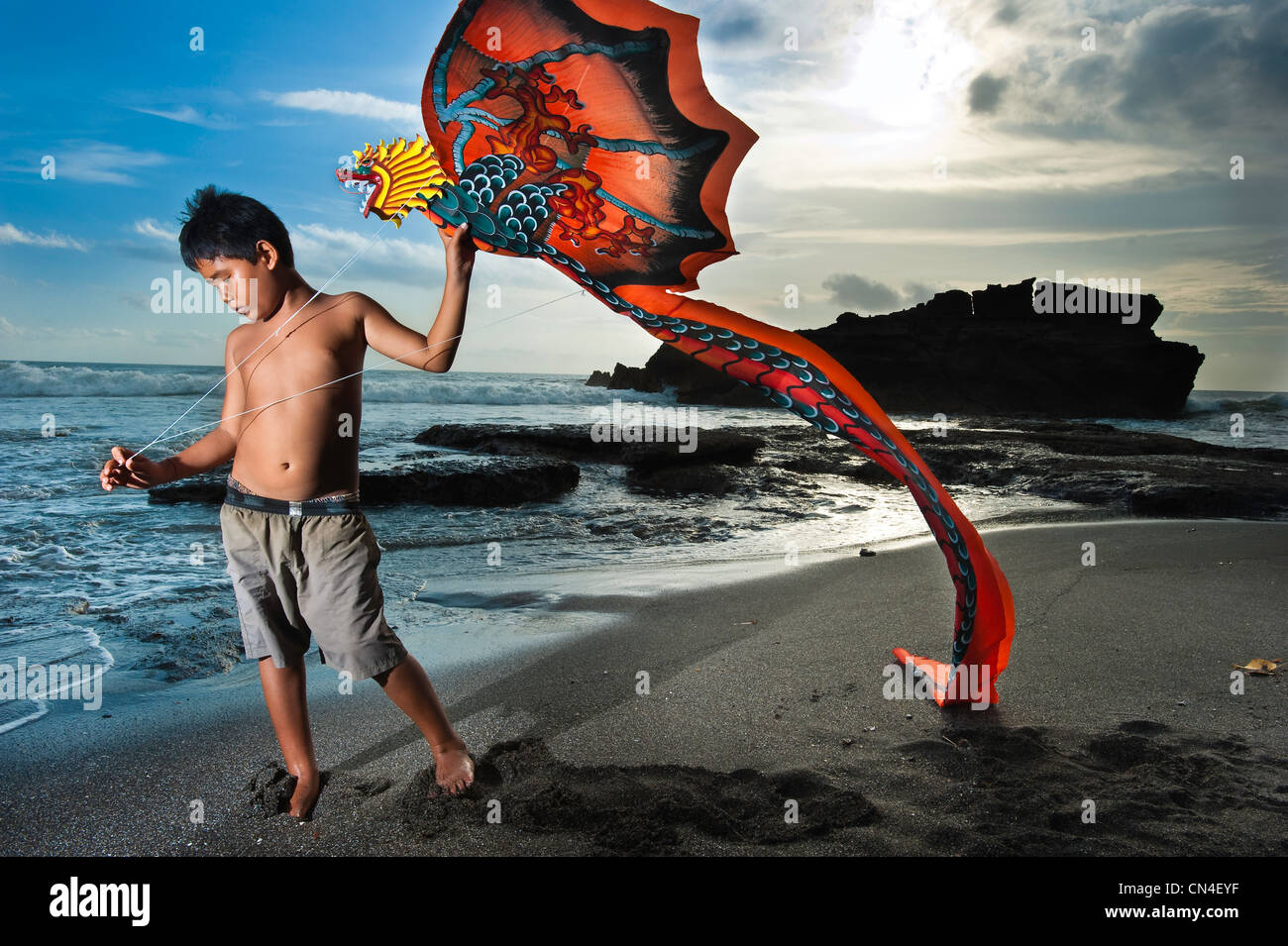 Indian kid beach hi-res stock photography and images - Alamy