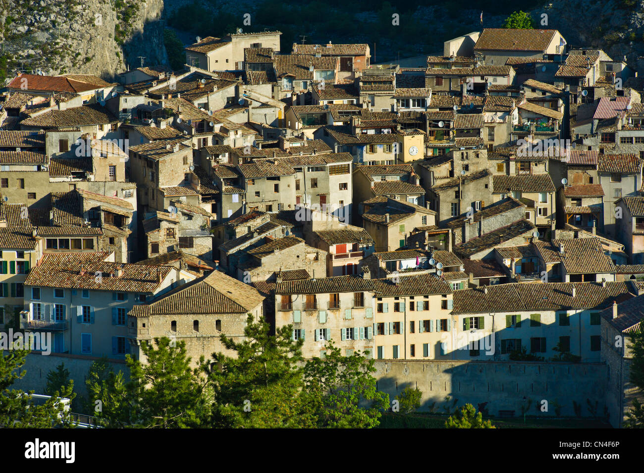 France, Alpes de Haute Provence, Entrevaux Medieval city fortified by ...