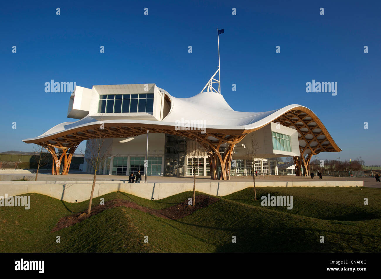 France, Moselle, Metz, Amphitheatre district, Centre Pompidou Metz, art ...