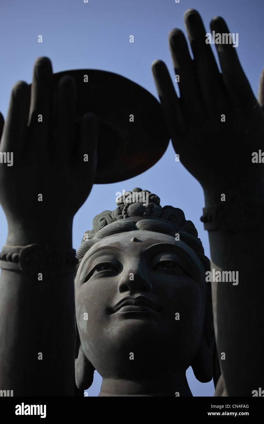 Female Buddhist Sculpture near to the Big Buddha of Lantau Island Stock ...