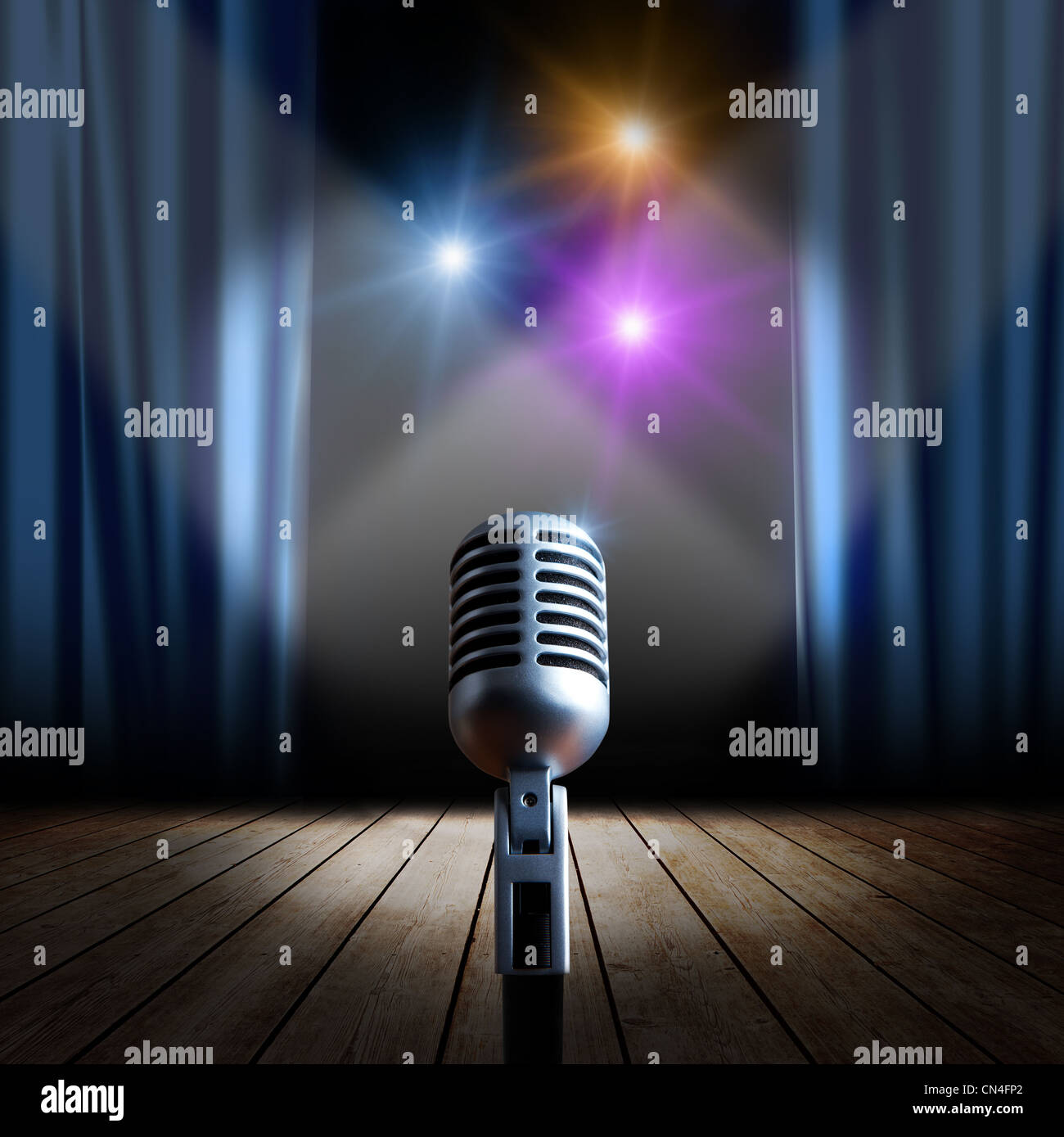 Vintage concert microphone hi-res stock photography and images - Alamy
