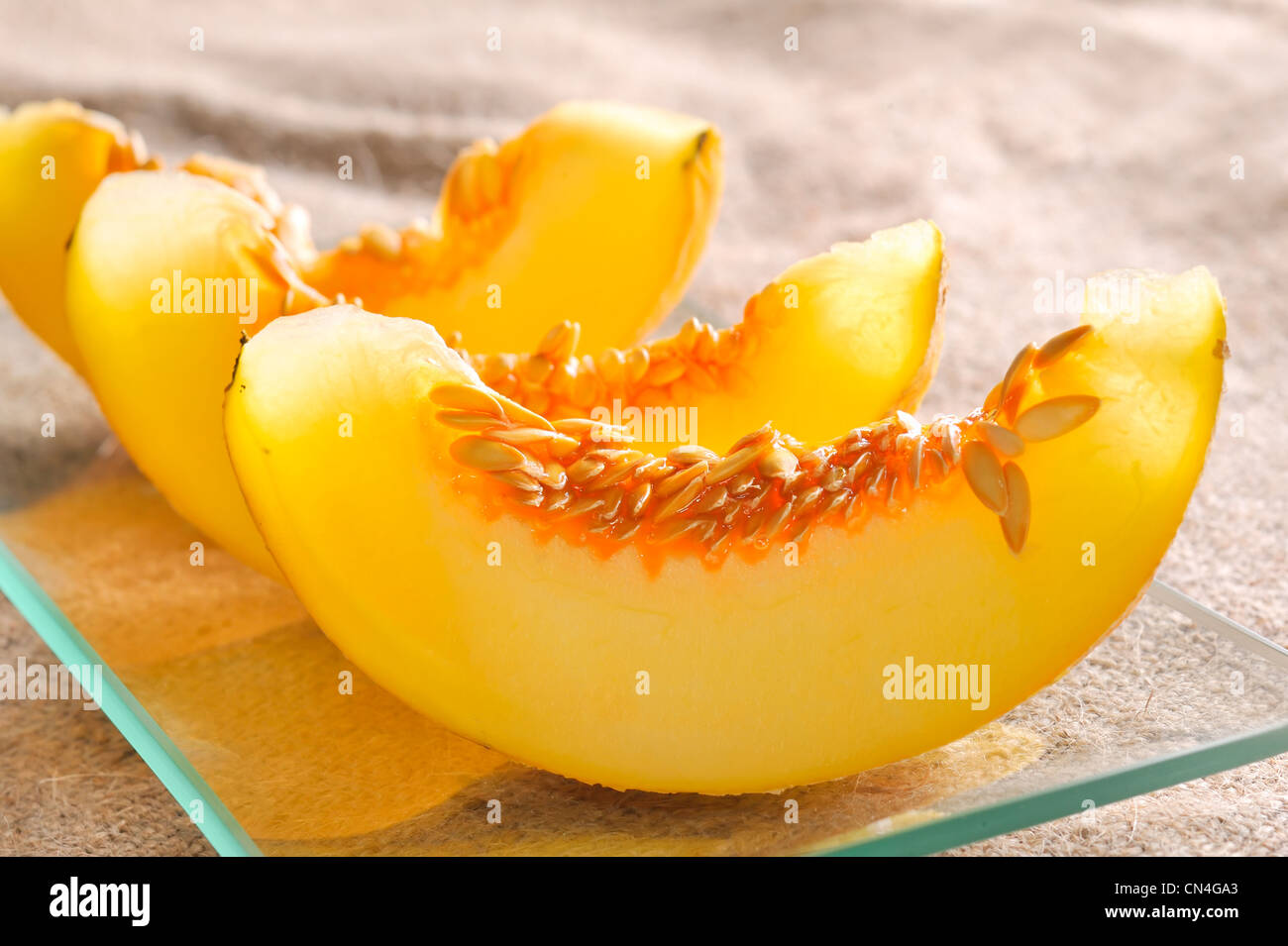 Melon Slices High Resolution Stock Photography and Images - Alamy