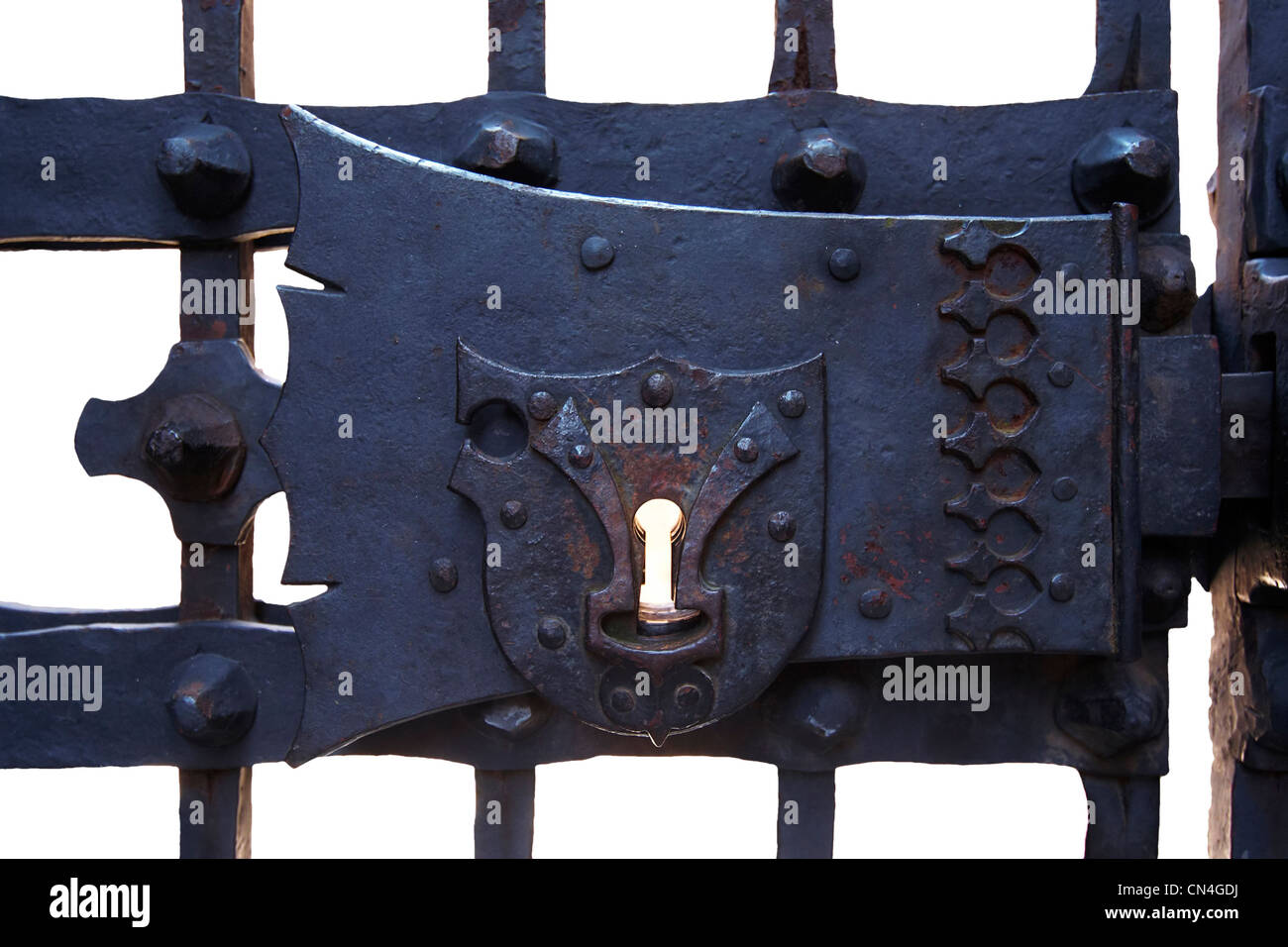 rusty ancient forged lock Stock Photo - Alamy