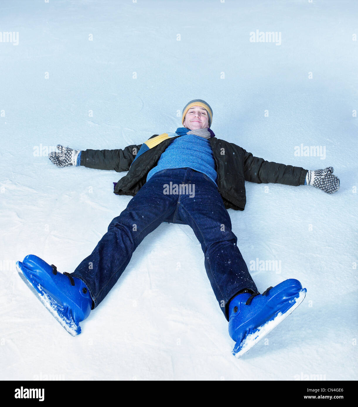 Fall man accident color hi-res stock photography and images - Alamy